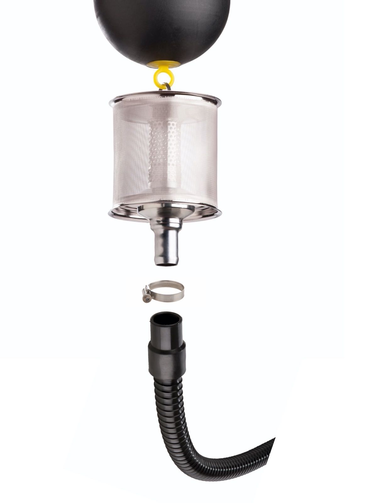 Floating fine suction filter in set with hose and connections ...